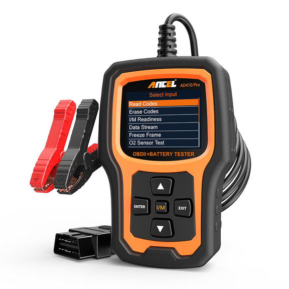 ANCEL AD410 PRO OBD2 Car Code Reader Scanner 6V 12V Auto Battery Load
